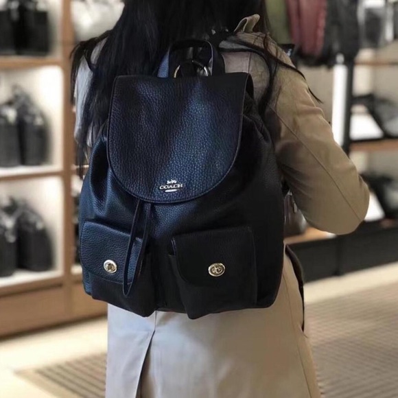 Coach | Bags | Coach Pebble Leather Backpack | Poshmark